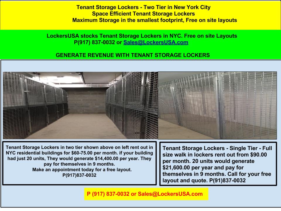 Tenant Storage Lockers Two Tier NYC - LockersUSA