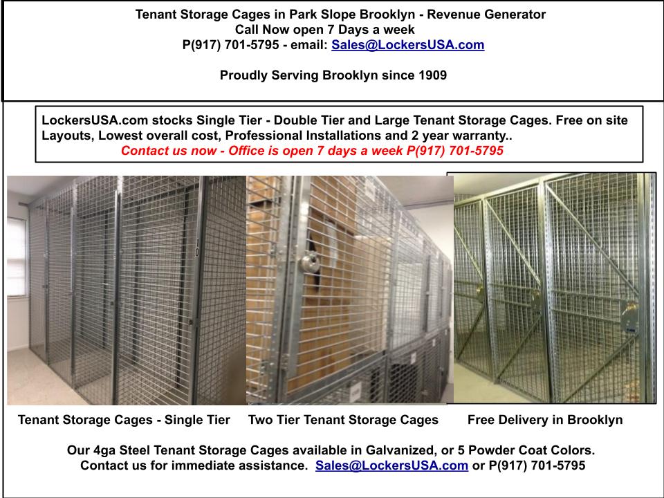 Tenant Storage Cages Park Slope - LockersUSA.com